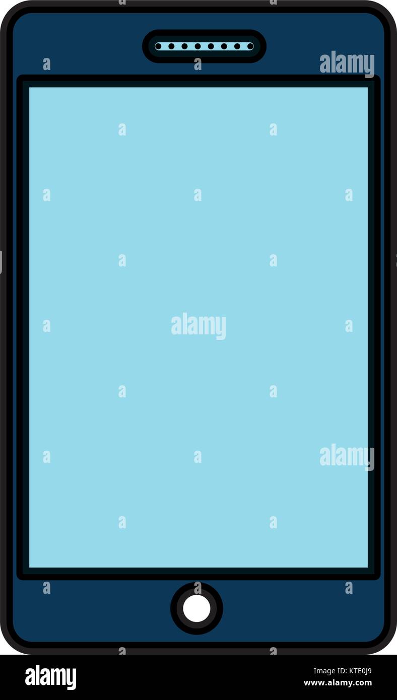 mobile phone gadget technology digital vector illustration drawing ...