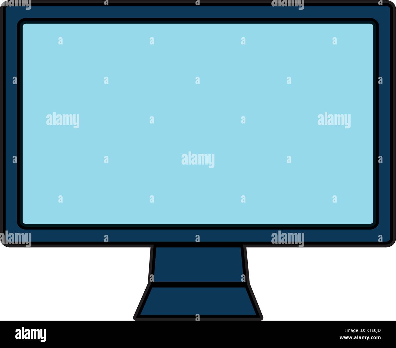 monitor computer wireless technology icon vector illustration drawing ...