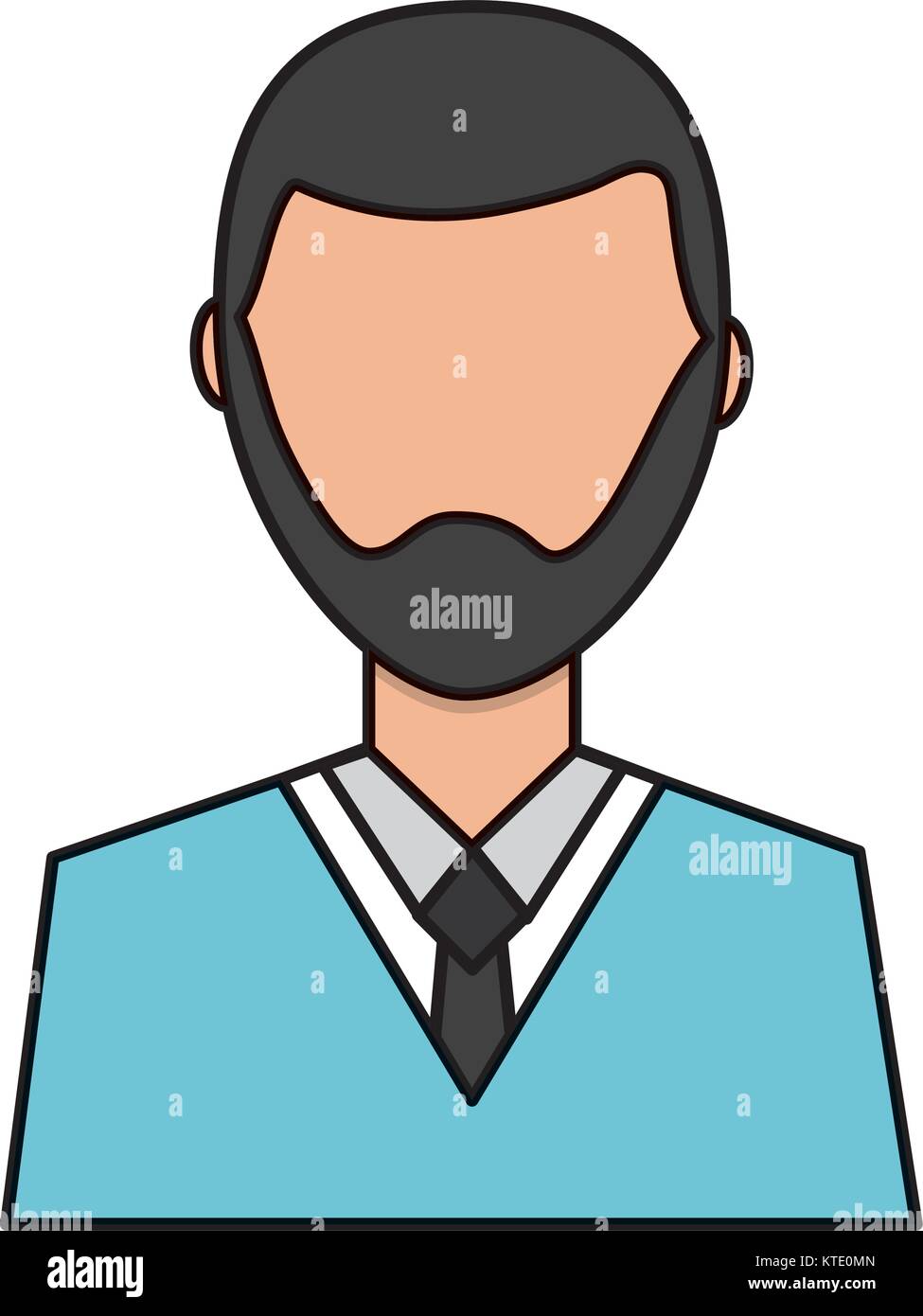 man avatar character male face portrait cartoon vector illustration ...