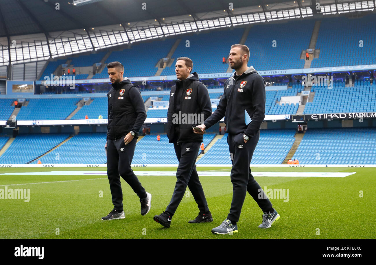 AFC Bournemouth players arrive at the stadium during the Premier League ...