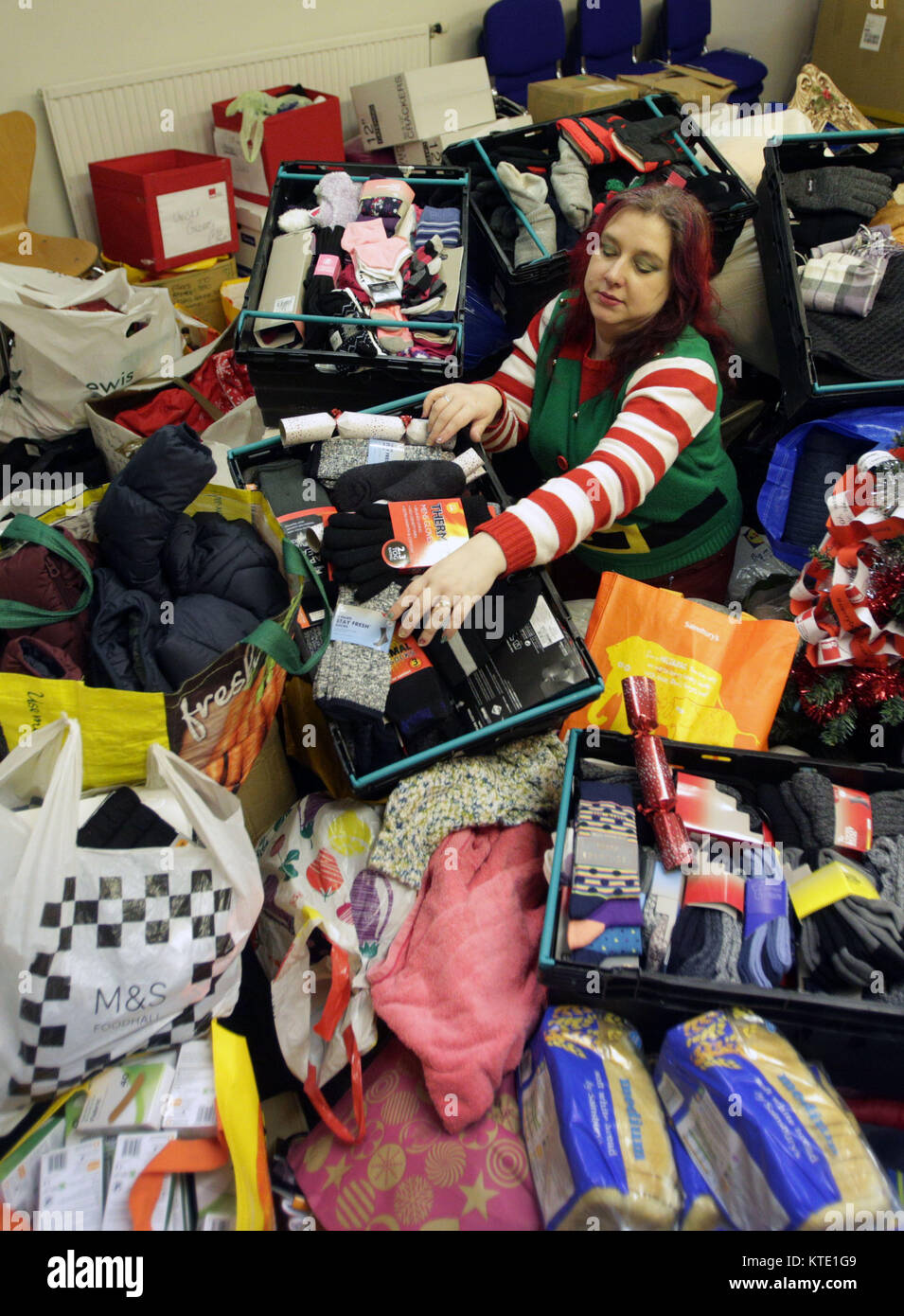 Staff member Jenny Whyte at Southside Community Centre, Edinburgh looks ...