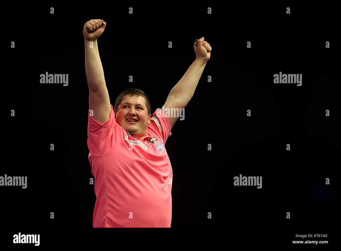 Keegan Brown celebrates winning his match during day ten of the William ...