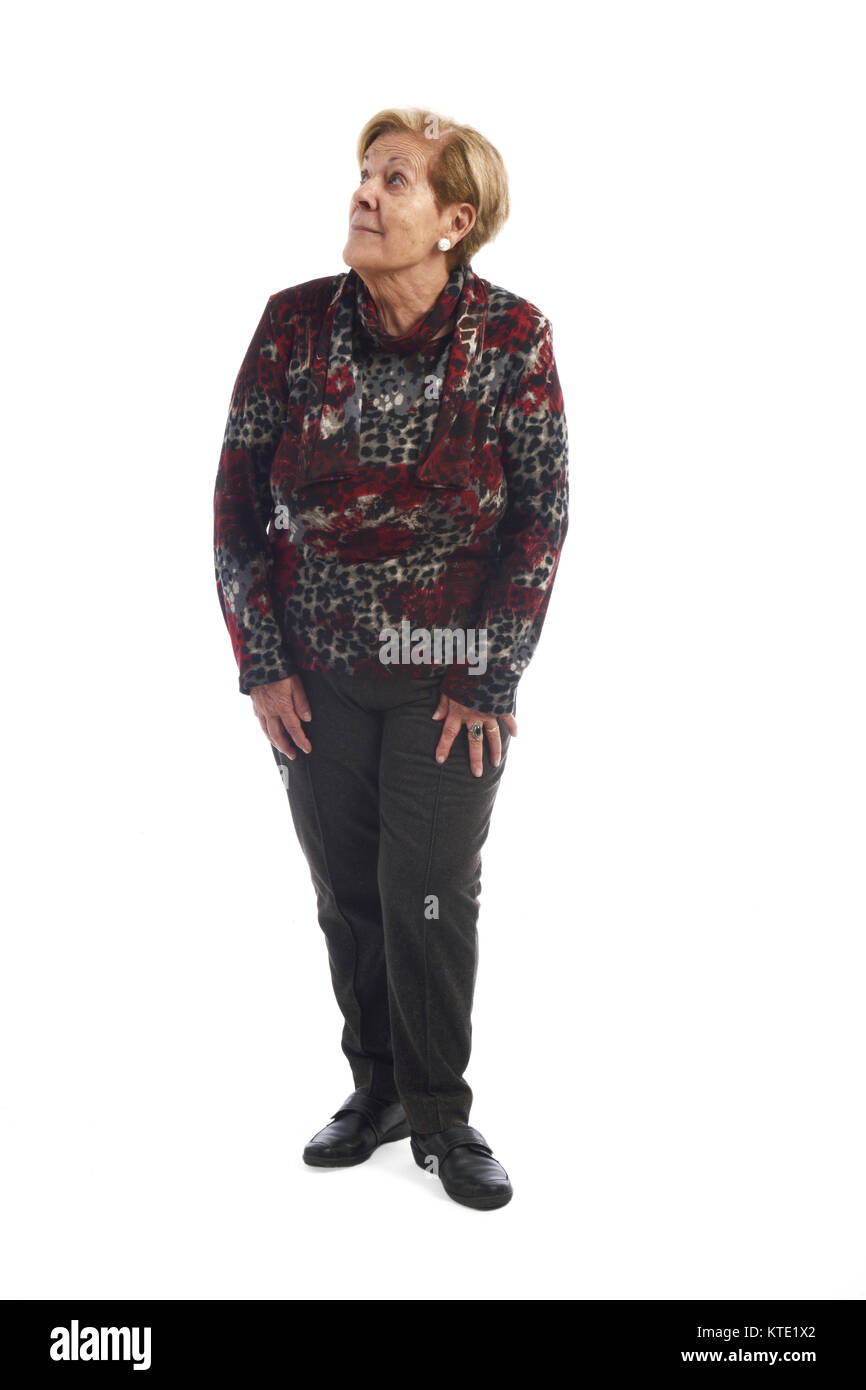 Senior women looking up Cut Out Stock Images & Pictures - Alamy