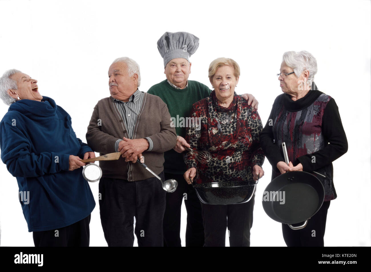 cooking senior people Stock Photo - Alamy