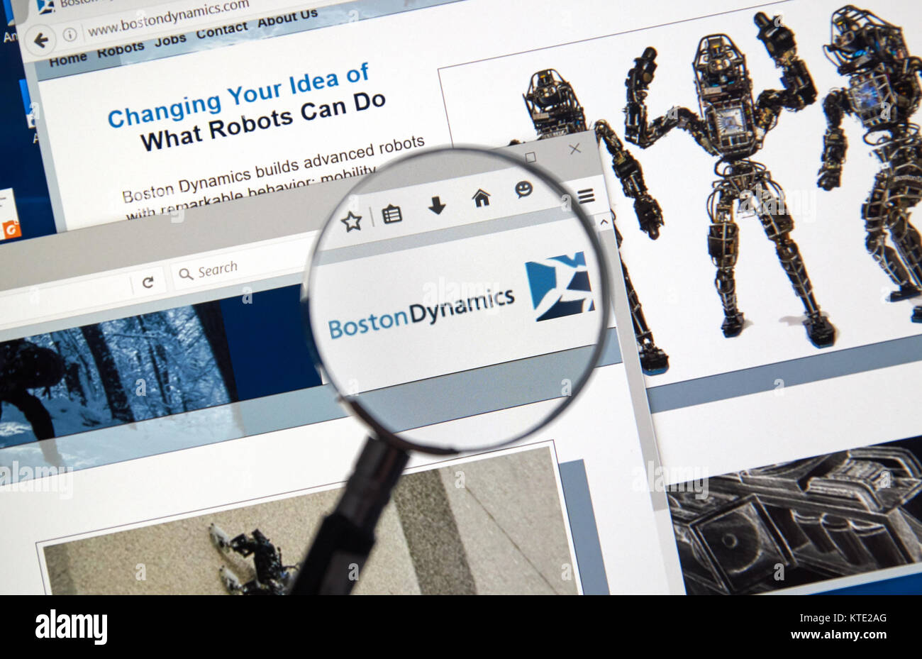 MONTREAL, CANADA - JUNE 24, 2016 : Boston Dynamics web page under ...