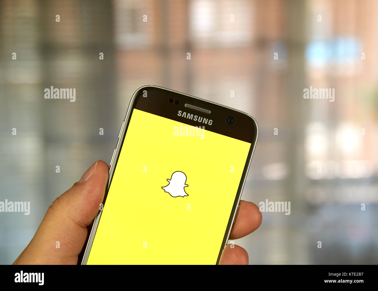 MONTREAL, CANADA - JUNE 23, 2016 - Snapchat application on android ...