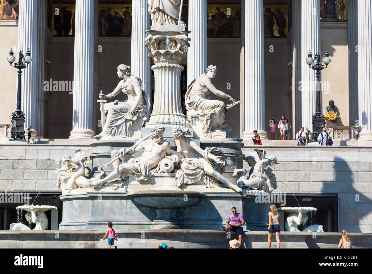 VIENNA, AUSTRIA - SEPTEMBER 12, 2016 : View of Austrian Parliament ...