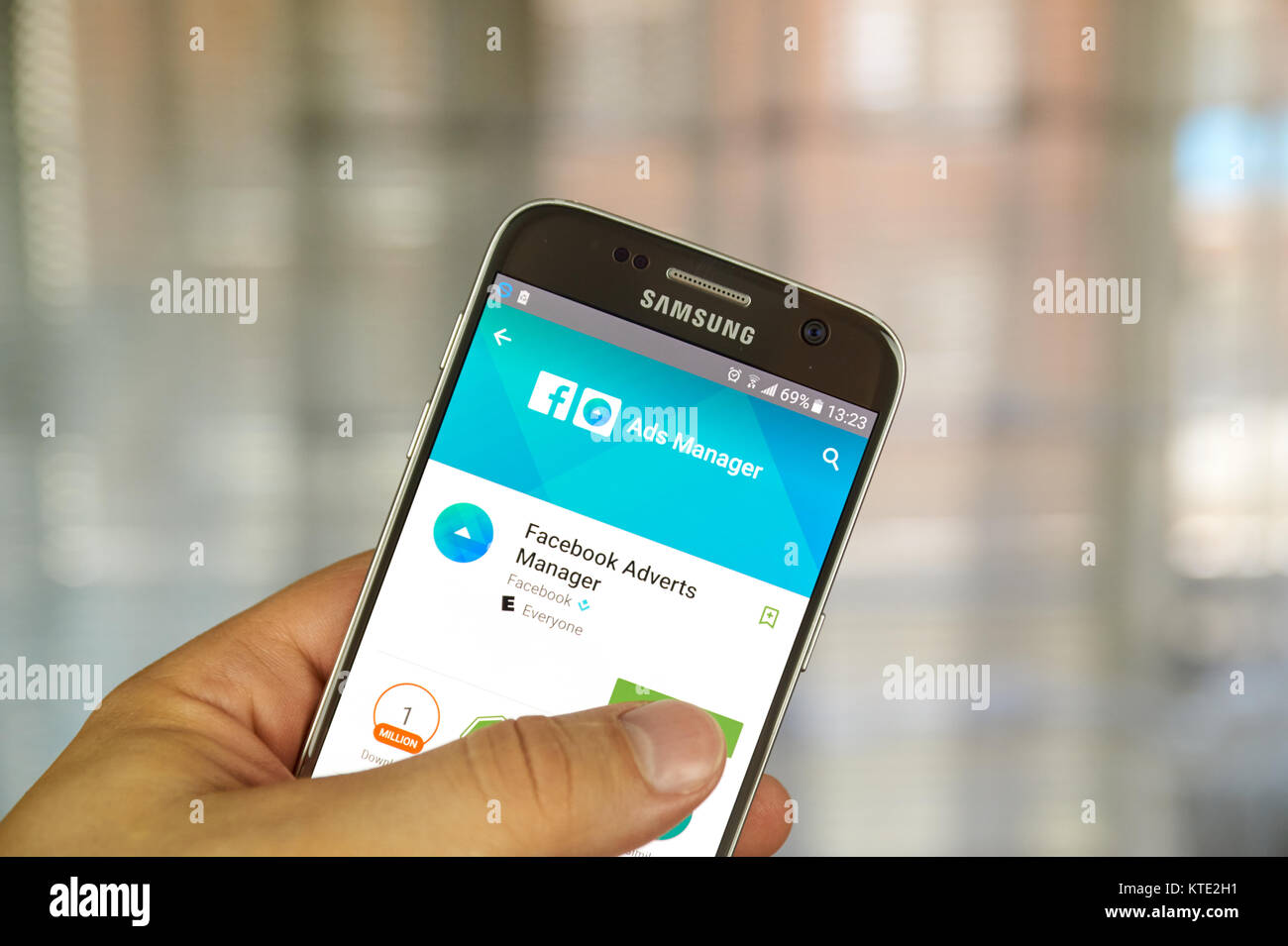 MONTREAL, CANADA - JUNE 24, 2016 : Facebook Ads Manager on Samsung S7 ...