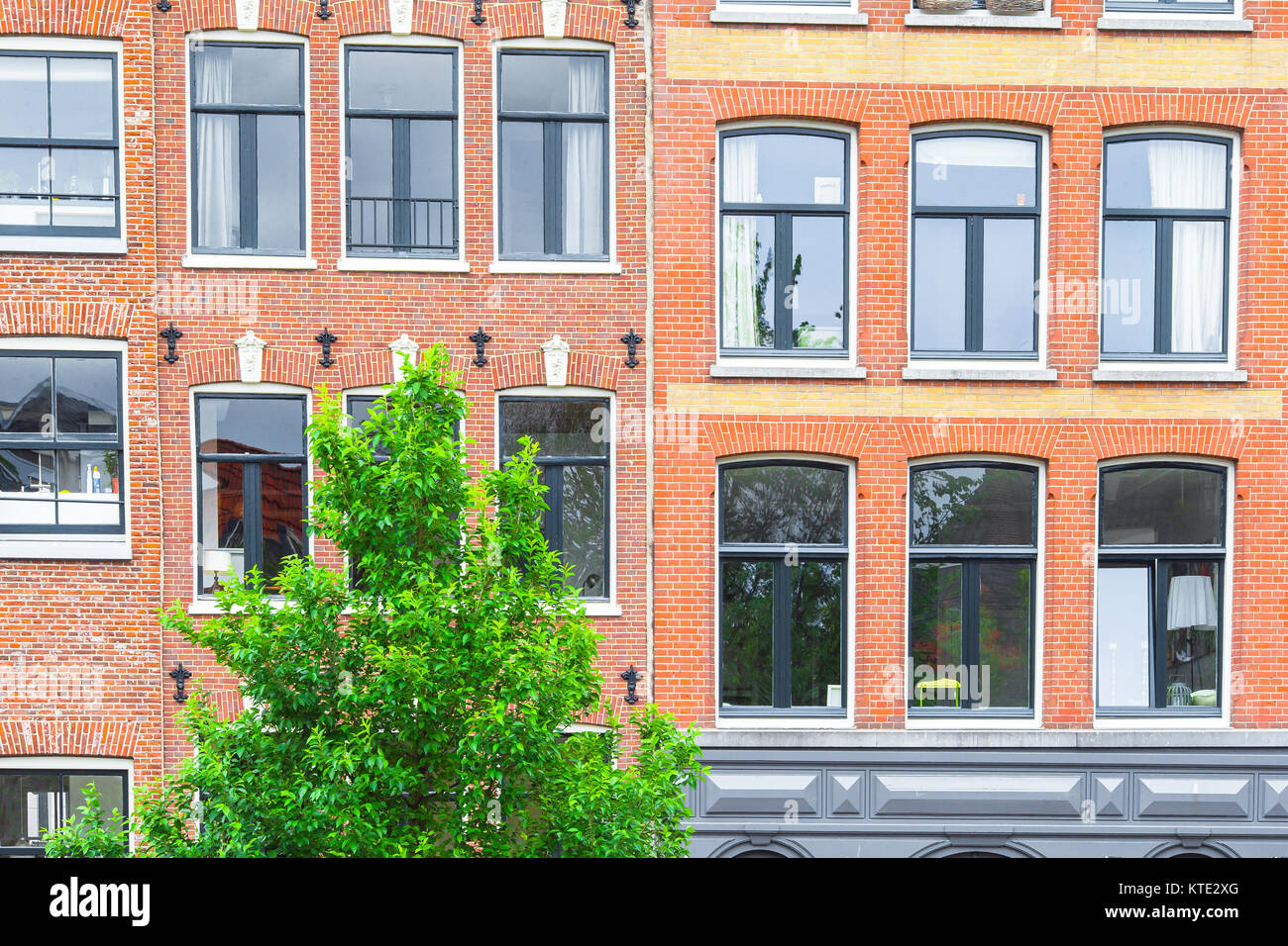 Traditional dutch medieval houses in Amsterdam capital of Netherlands ...