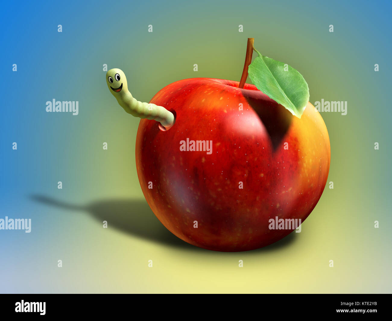 Red worm cartoon hi-res stock photography and images - Alamy