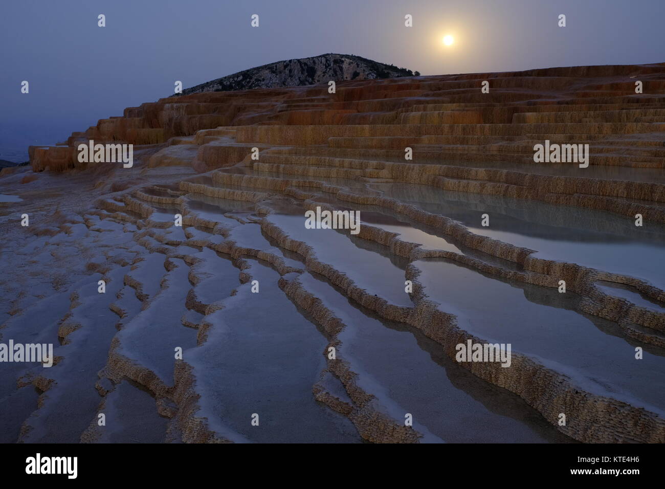Badab Soort hot springs and natural mineral terraces in Iran at ...