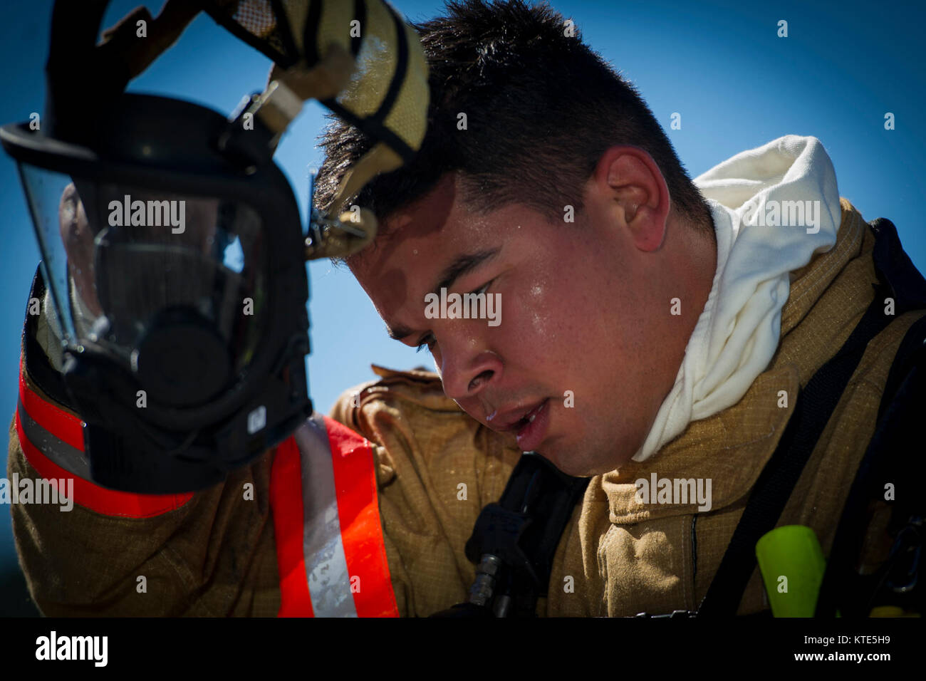 Firefighters with the 1st Special Operations Civil Engineer Squadron ...