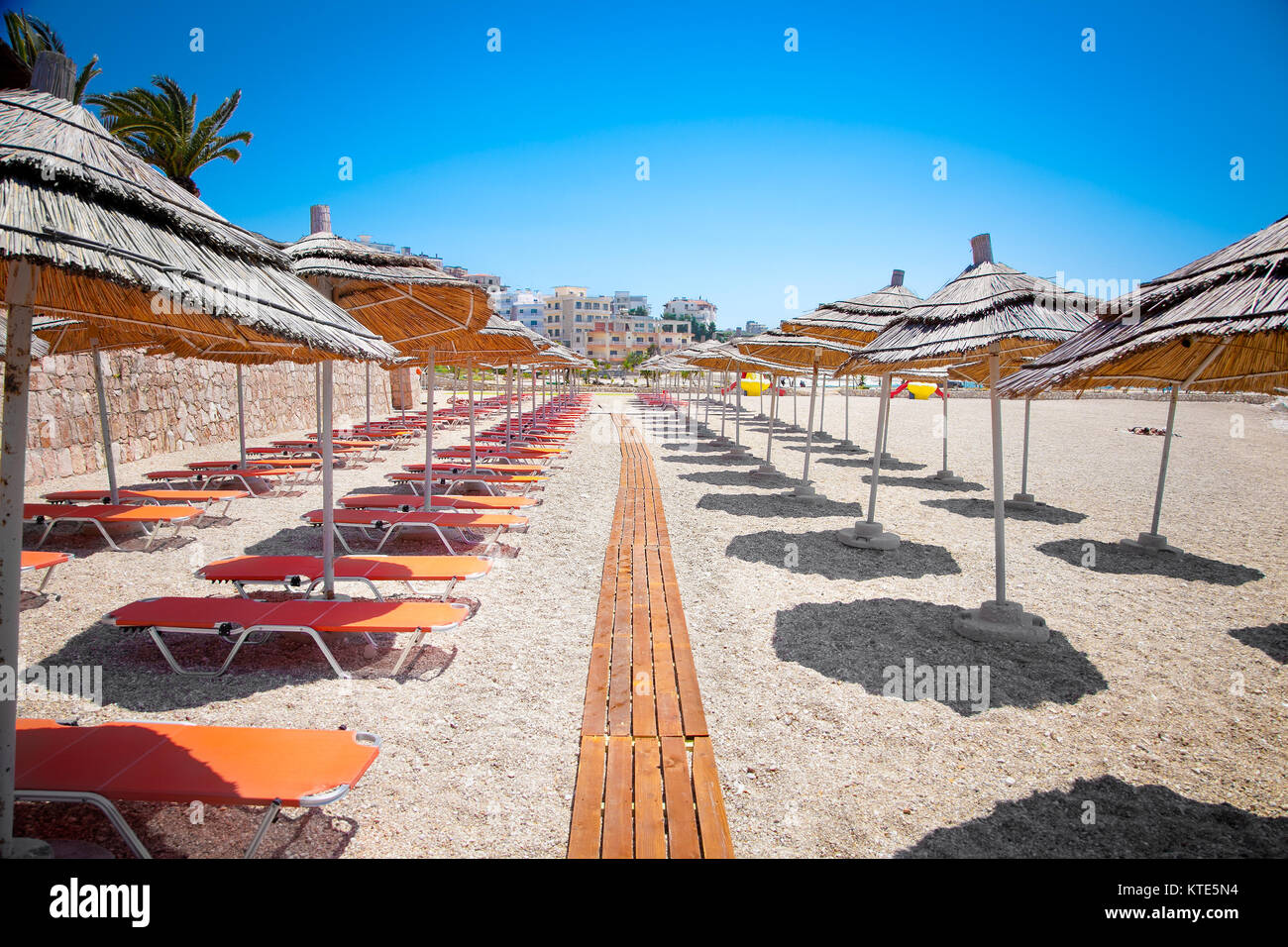 Beautiful Mango beach in Saranda, Albania Stock Photo - Alamy