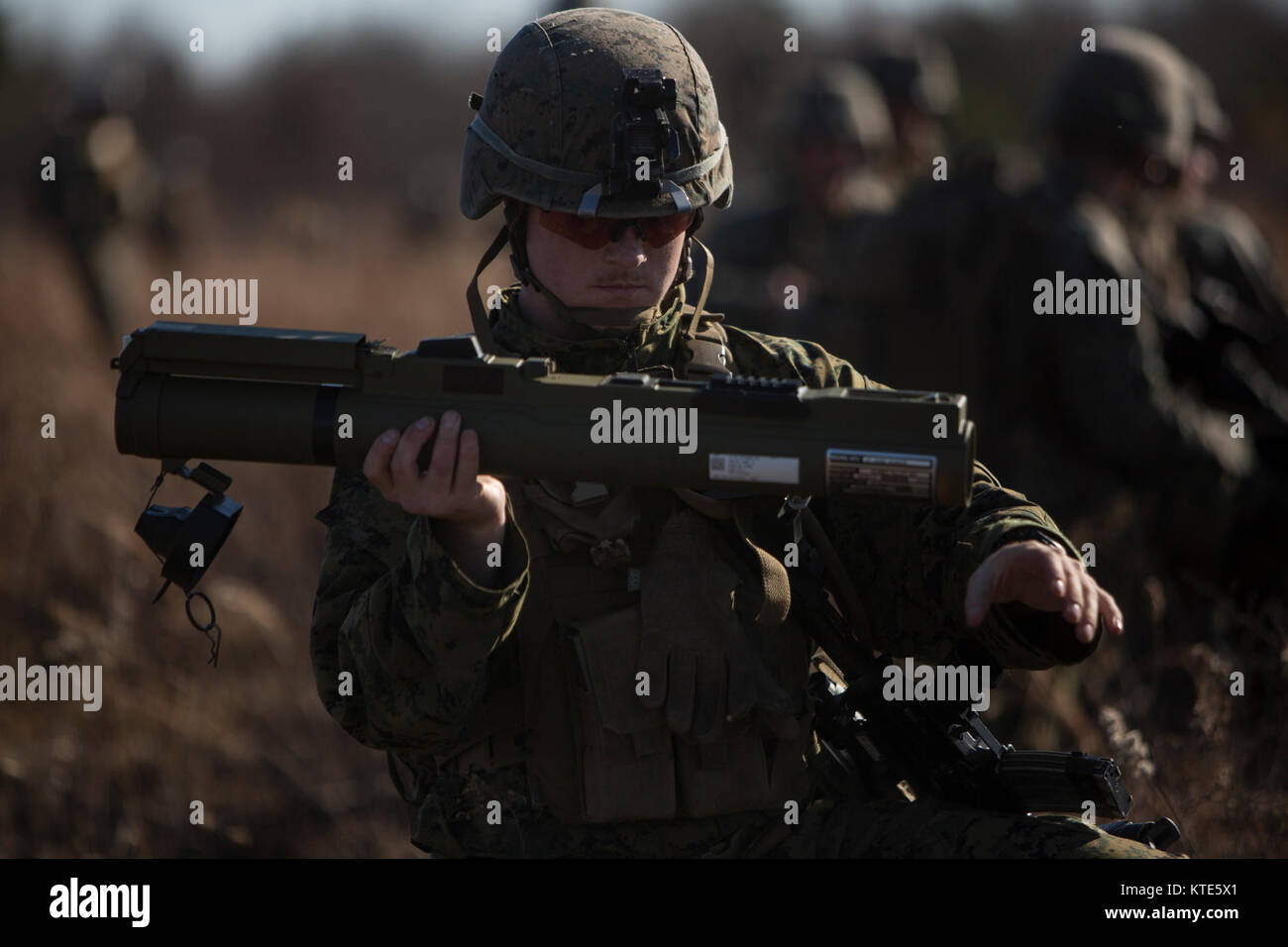 A U.S. Marine with Company E., 2nd Battalion, 8th Marine Regiment ...