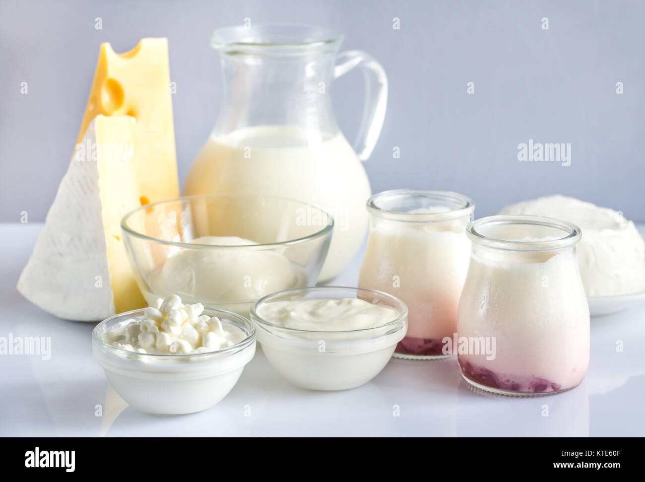 Assortment of dairy products Stock Photo - Alamy
