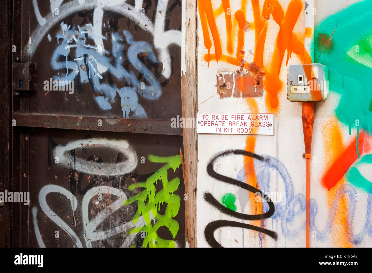 Two surfaces with graffiti Stock Photo - Alamy