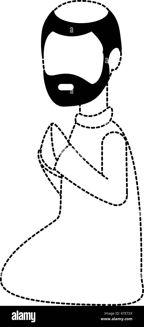 cute saint joseph character vector illustration design Stock Vector ...