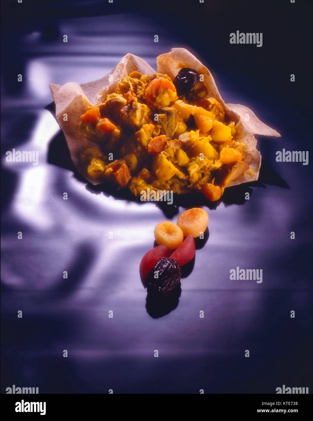 Jamaican vegetarian Roti on silver background, food still-life Stock ...