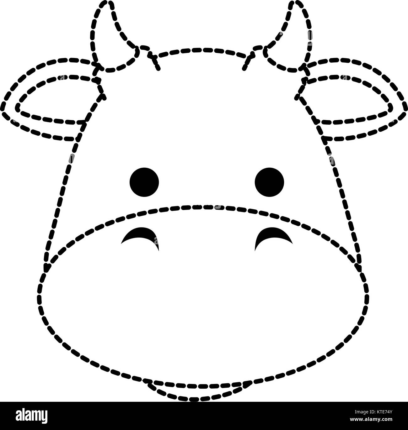 cute ox character icon vector illustration design Stock Vector Image ...