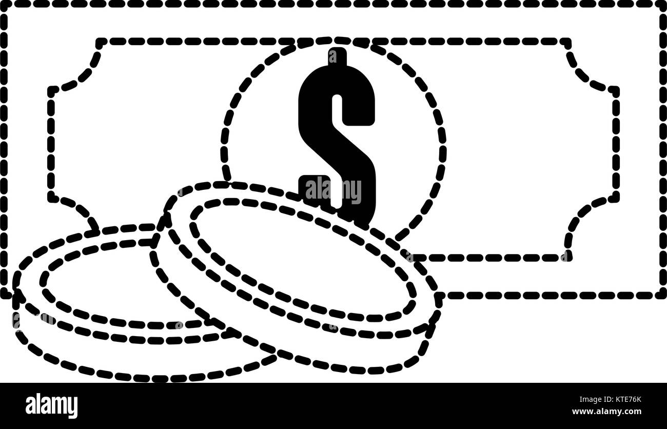bills and coins icon vector illustration design Stock Vector Image ...