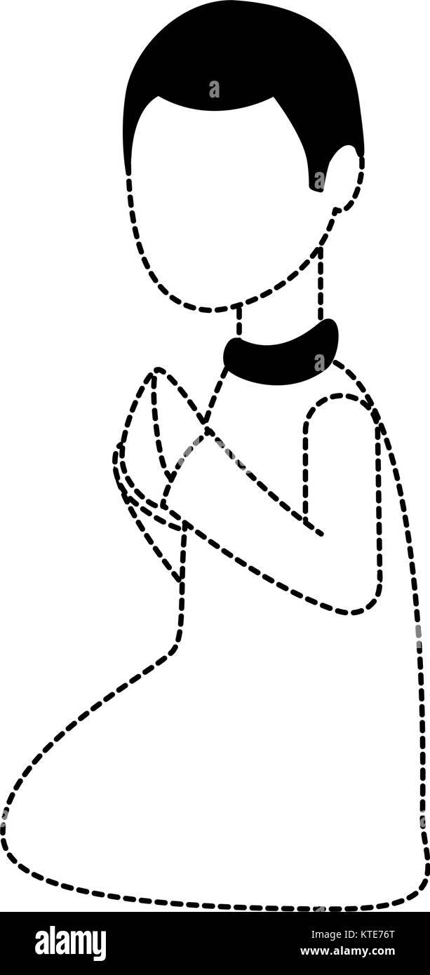 cute saint joseph character vector illustration design Stock Vector ...