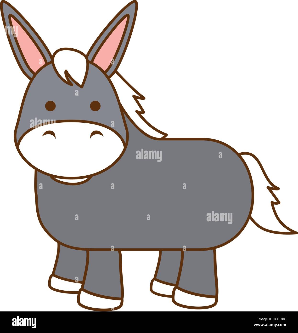 cute mule character icon vector illustration design Stock Vector Image ...