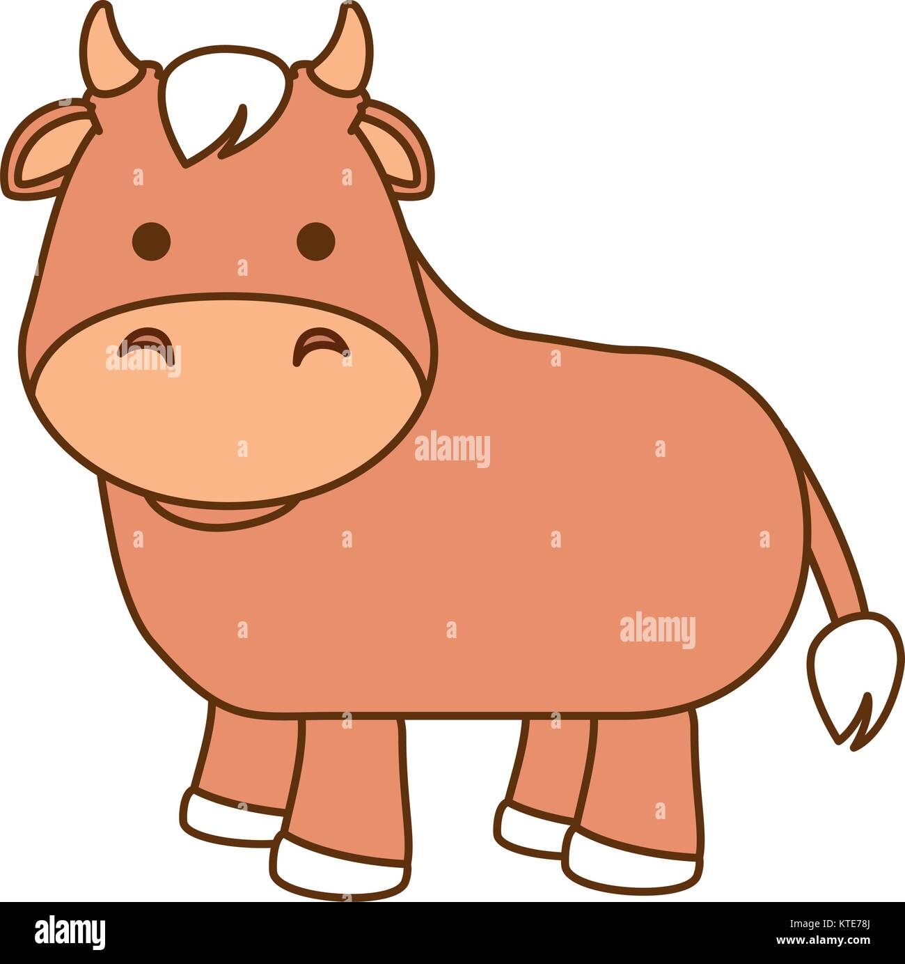 cute ox character icon vector illustration design Stock Vector Image ...