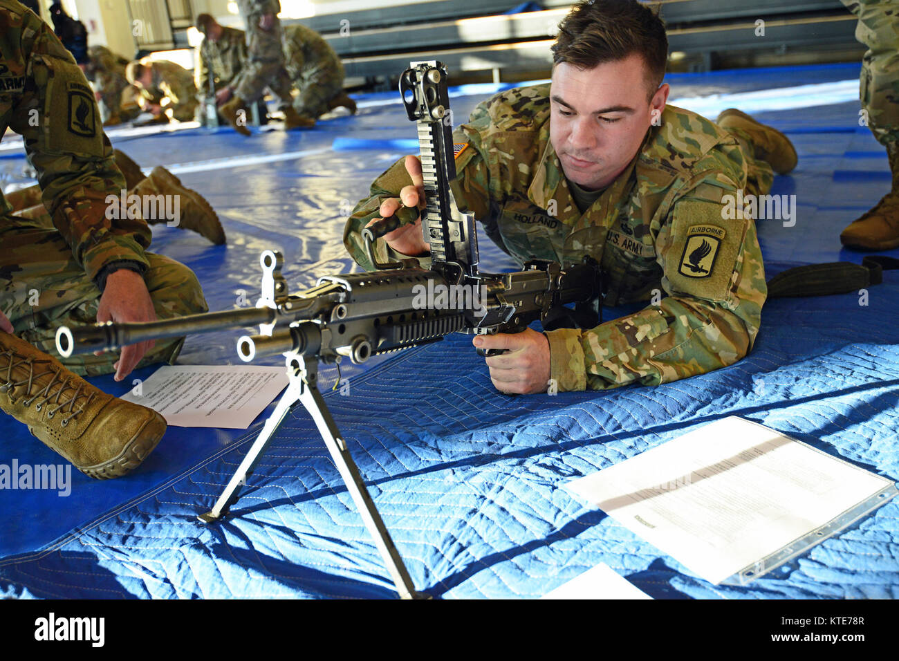 A U.S. Army Paratrooper assigned to 2nd Battalion, 503rd Infantry ...
