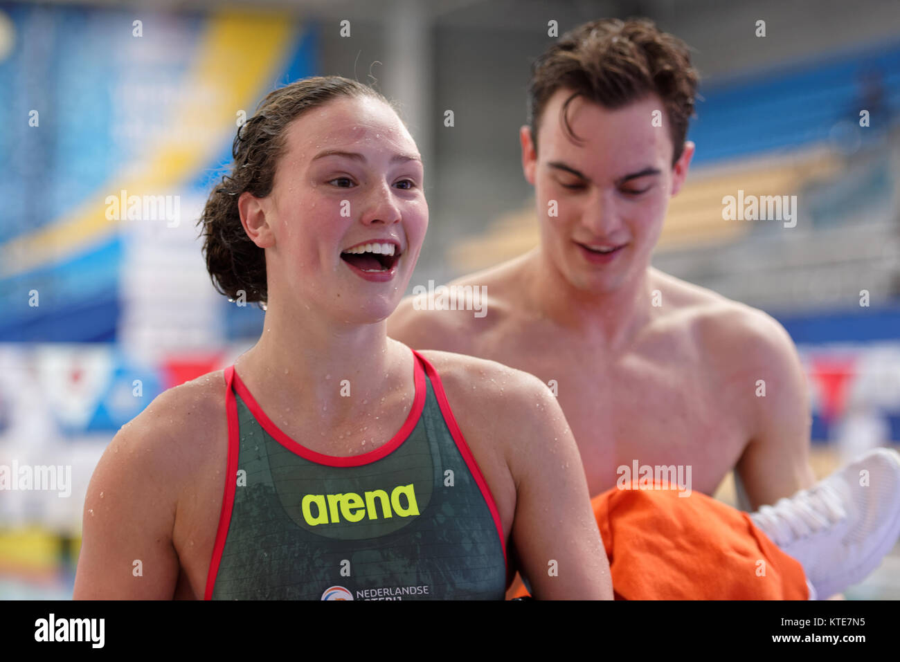St. Petersburg, Russia - December 22, 2017: Kim Busch (in front) and ...