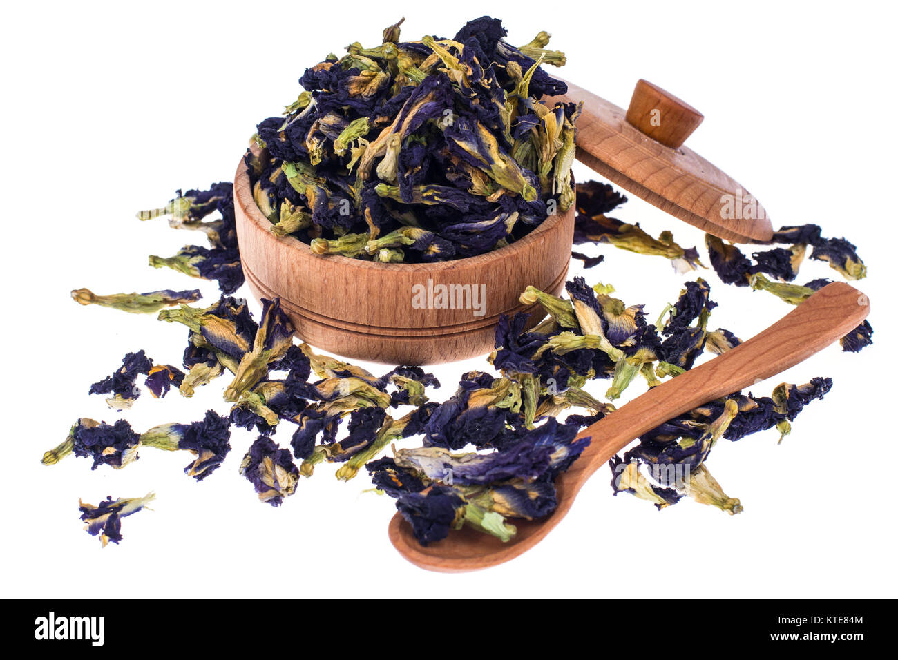 Organic blue flower tea. Studio Photo Stock Photo - Alamy