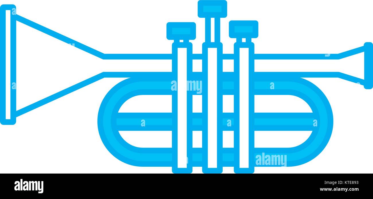 Trumpet music instrument symbol Stock Vector Image & Art - Alamy