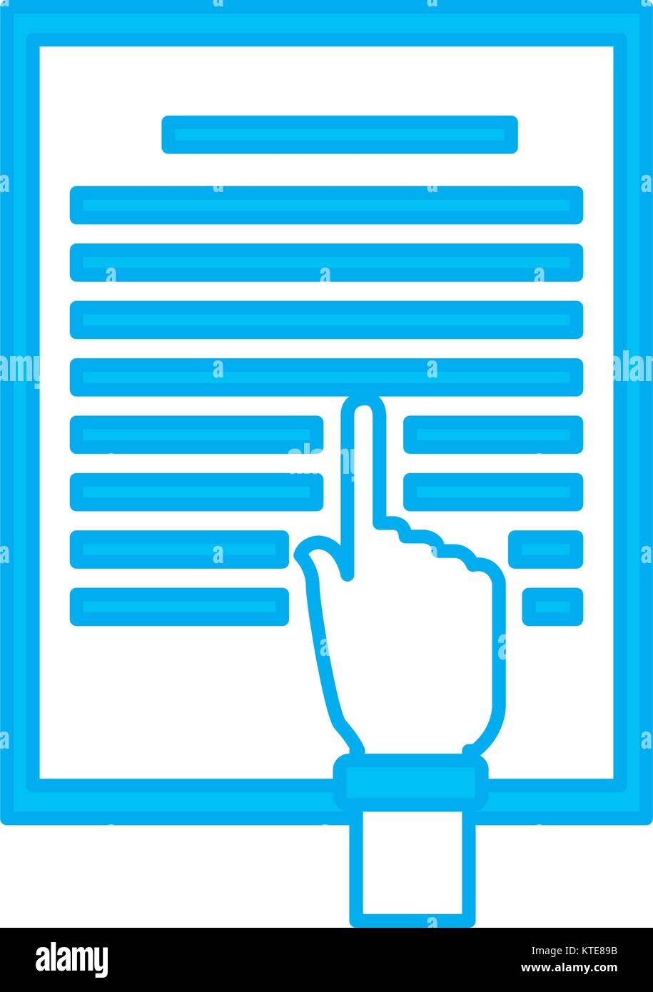 Hand pointing document Stock Vector Image & Art - Alamy