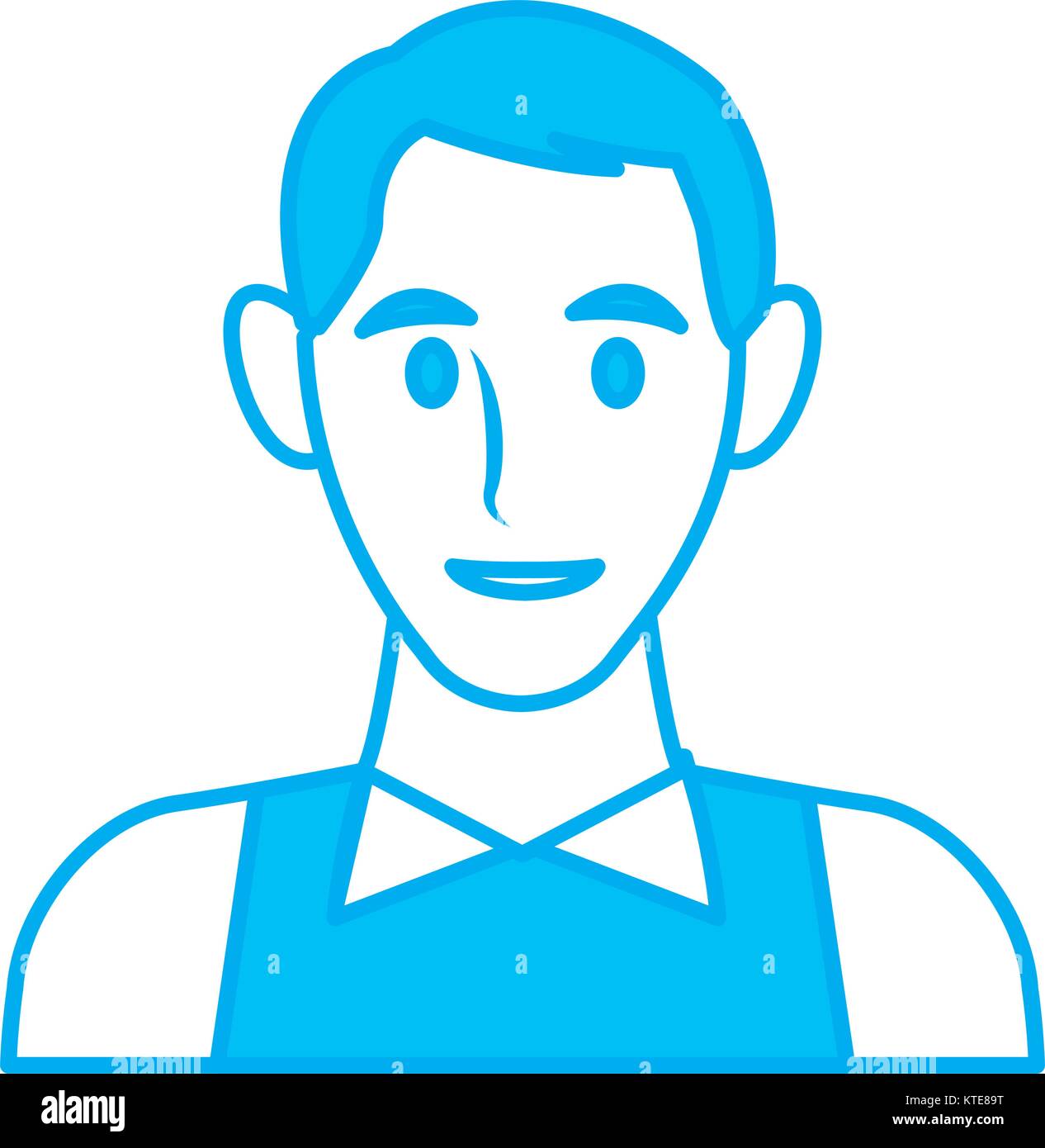 Man profile caricature illustration Stock Vector Images - Alamy