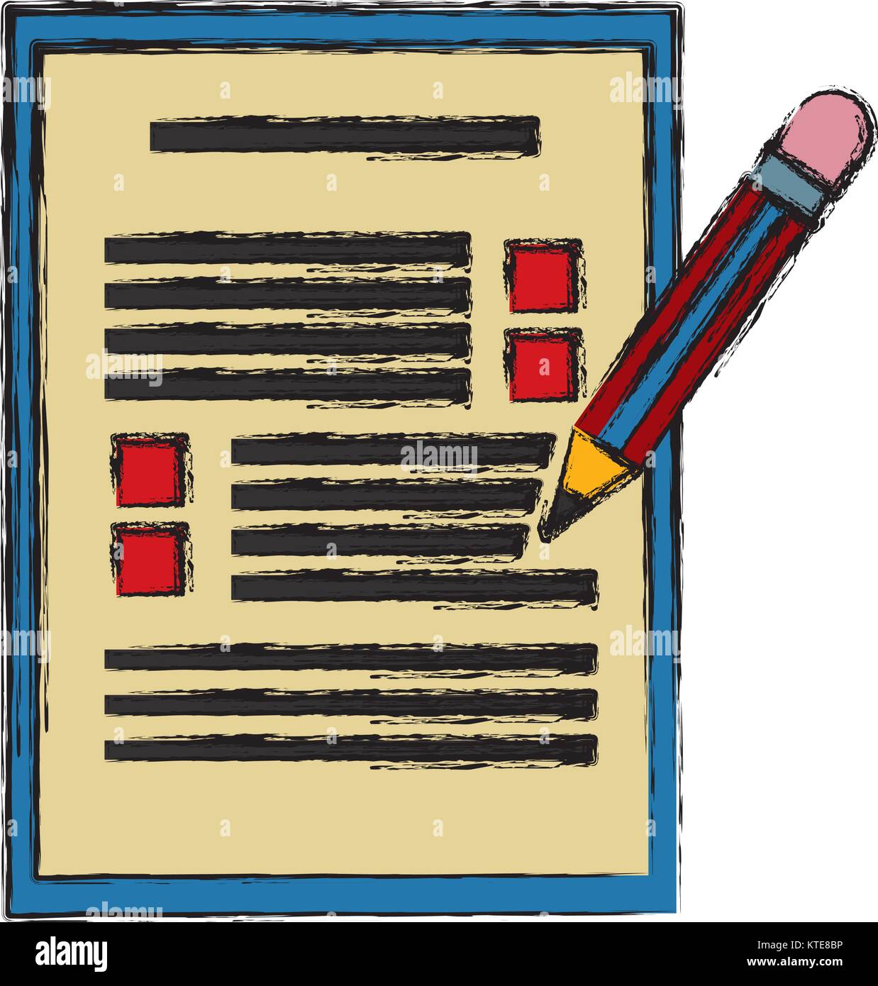 Checklist and pencil Stock Vector Image & Art - Alamy