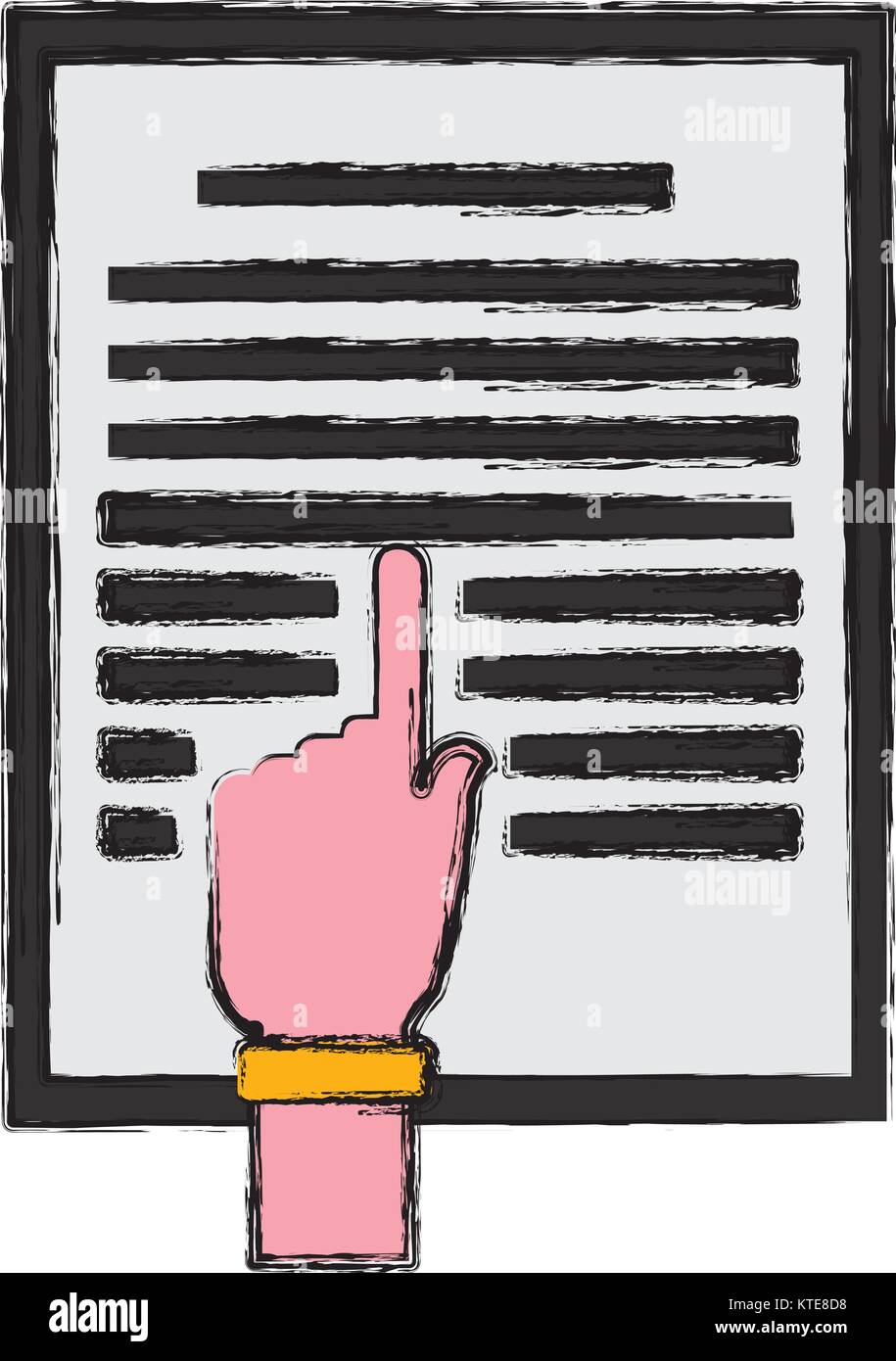 Hand pointing document Stock Vector Image & Art - Alamy