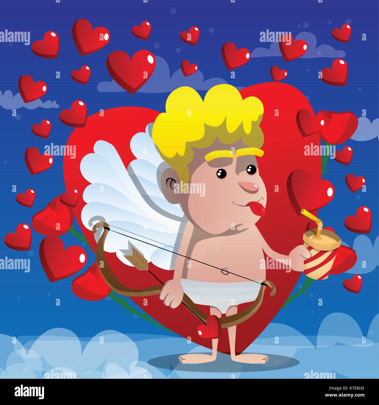Angel cup Stock Vector Images - Alamy