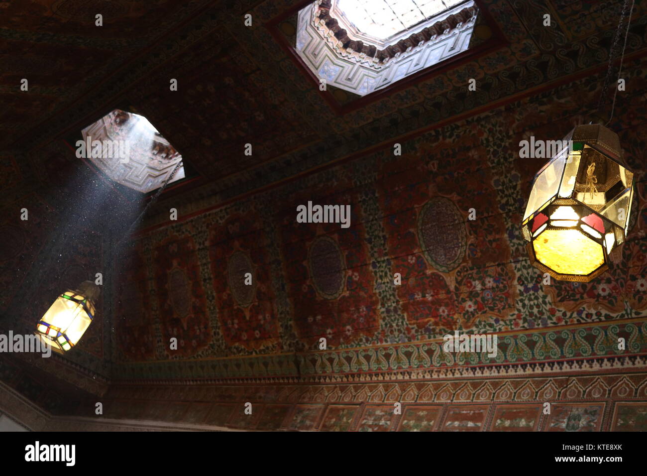 Bahia Palace in Marrakech built in the 19th century. It is greatly ...