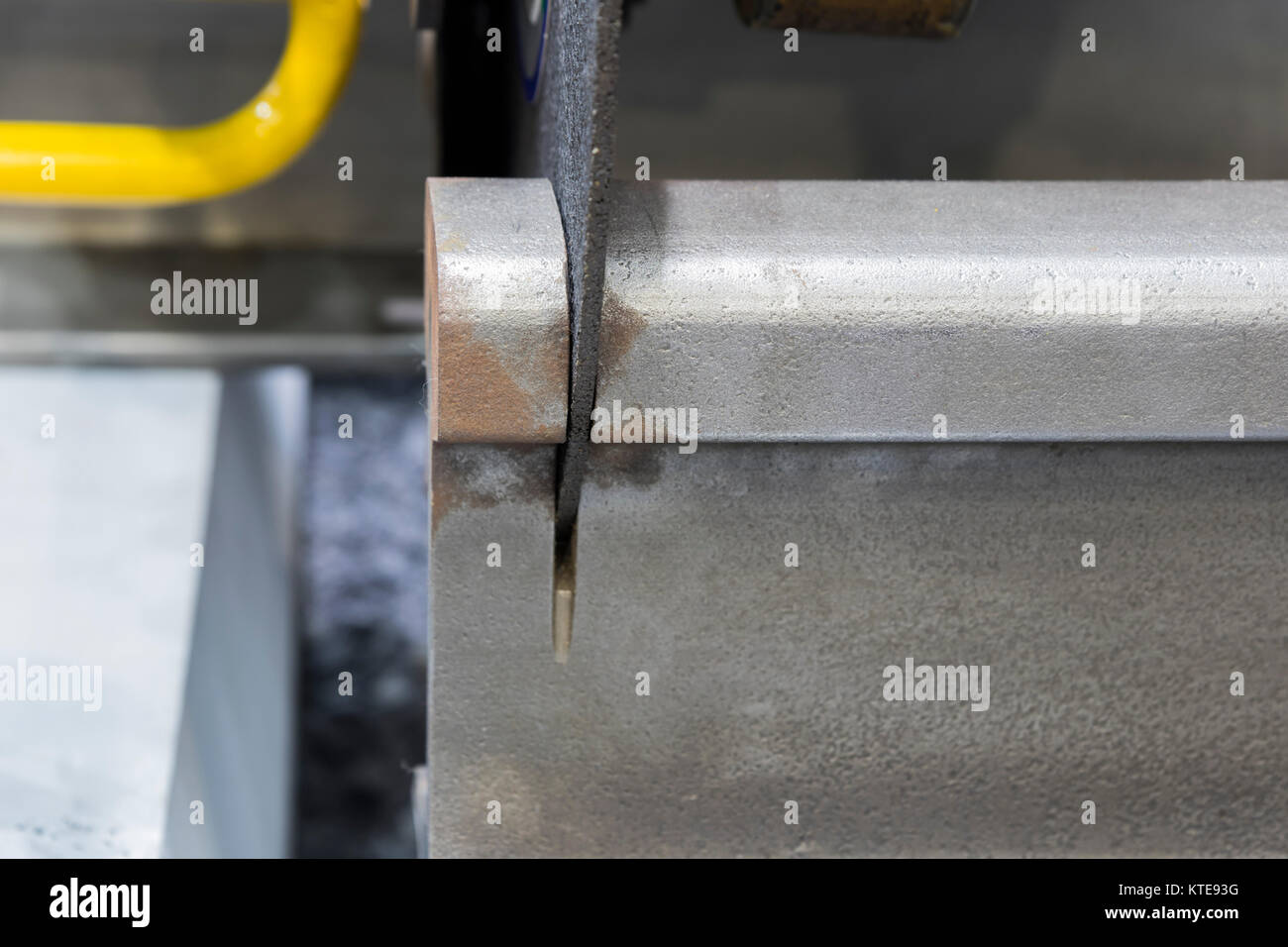 The fiber equipment cutting railway , I Beam Stock Photo - Alamy