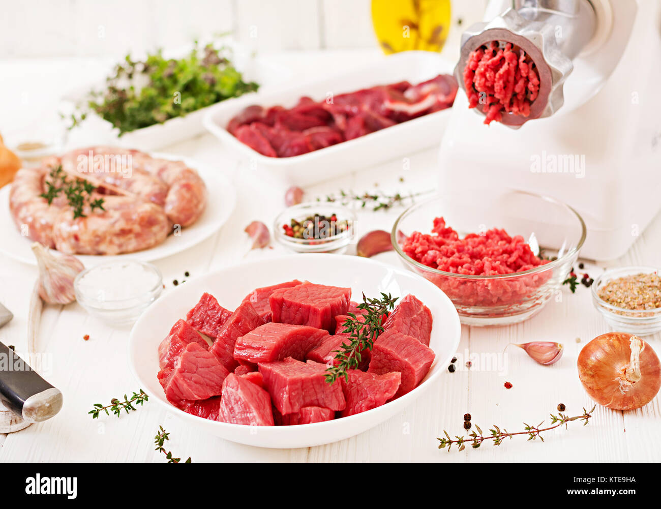 Ground beef grinder hi-res stock photography and images - Alamy