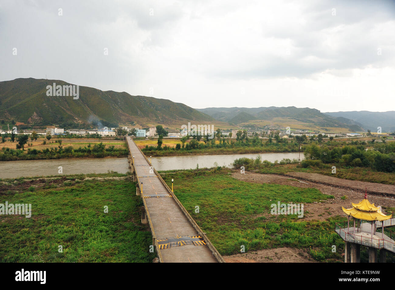 Jilin,China - Oct 4,2012:China's border with North Korea in Jilin,the ...