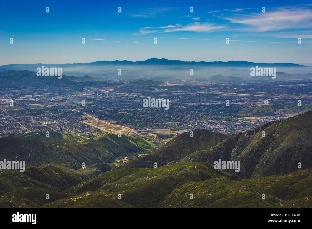 Breathtaking view of the San Bernardino Valley from the San Bernardino ...