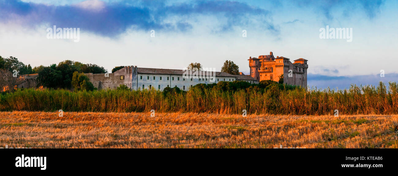 Impressive Santa Severa castle,Lazio,italy Stock Photo - Alamy
