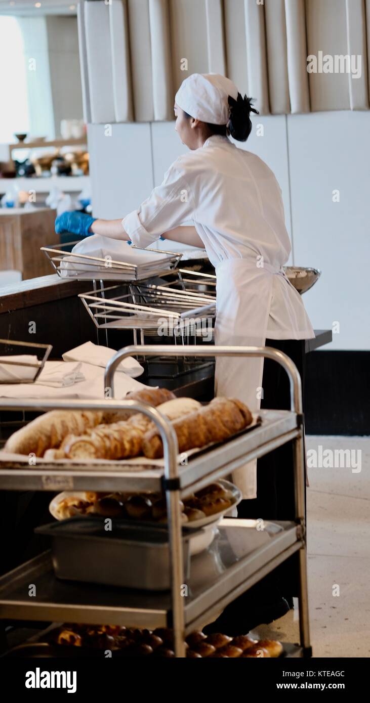 Prep Cooks and Line Cooks dining hall at five star hotel buffet Bangkok ...