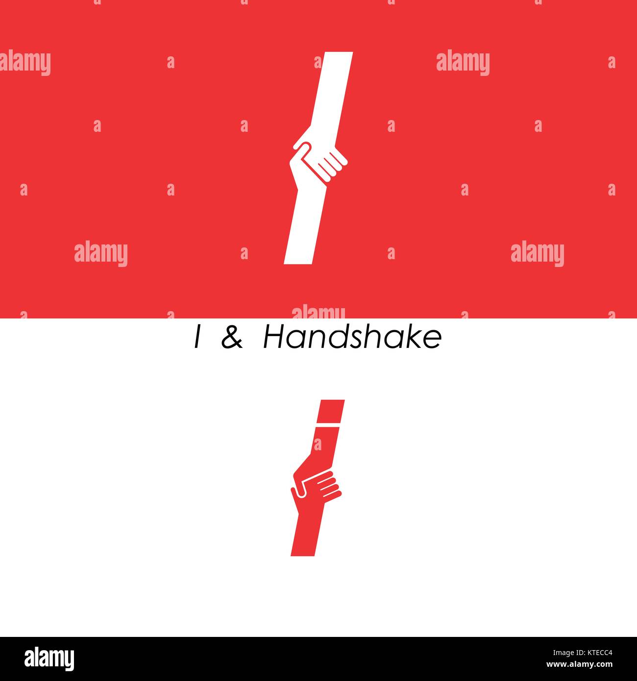 I - Letter abstract icon & hands logo design vector template.Teamwork ...