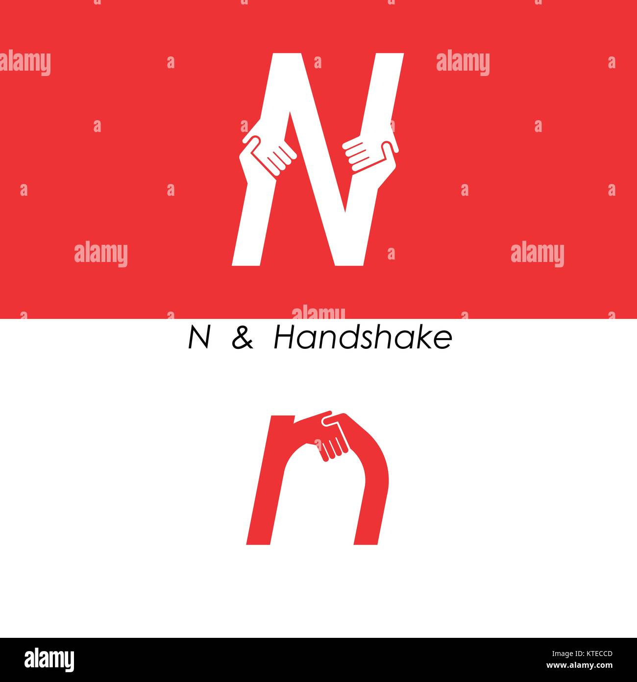 N - Letter abstract icon & hands logo design vector template.Teamwork ...
