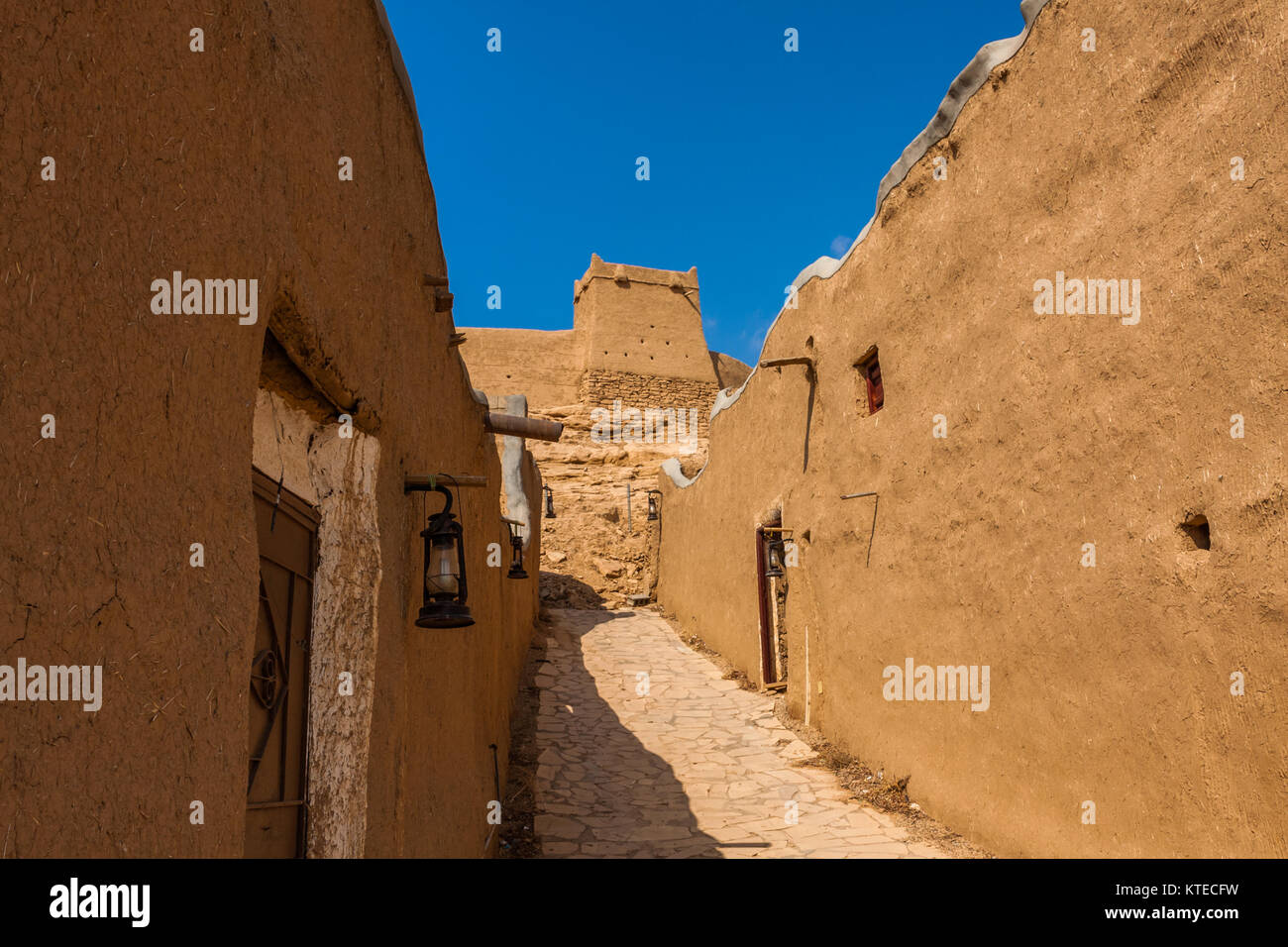 Traditional Arab mud brick architecture in Al Majmaah, Saudi Arabia ...