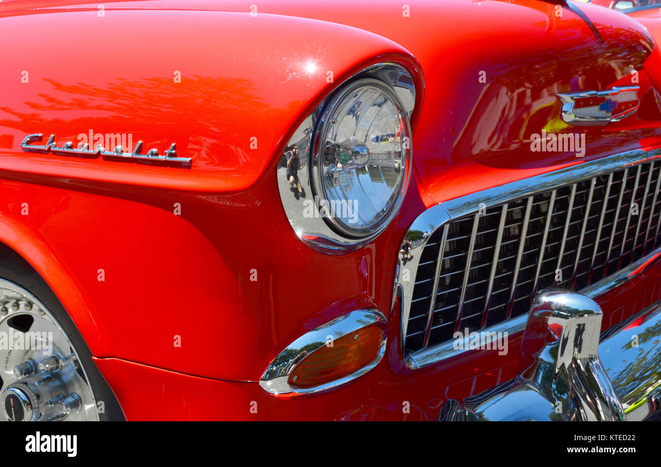 Red Chevrolet car Stock Photo - Alamy