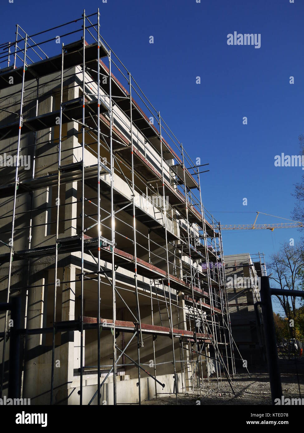 construction building site build scaffold working structure Stock Photo ...