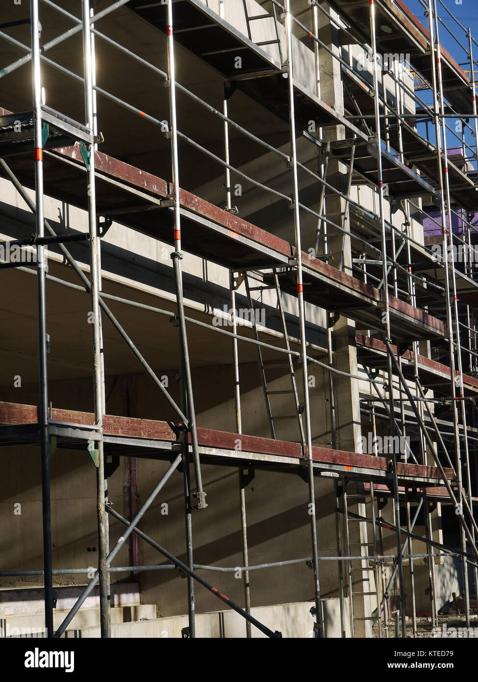 construction building site build scaffold working structure Stock Photo ...
