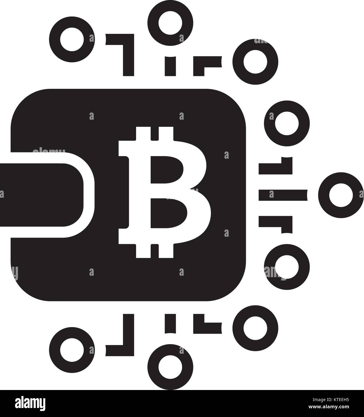 Security chain icon bitcoin symbol hi-res stock photography and images ...